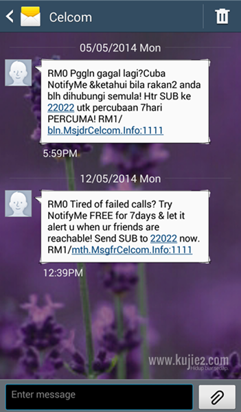 Aduan Masalah NotifyMe Celcom 22022 | Kujie2.com